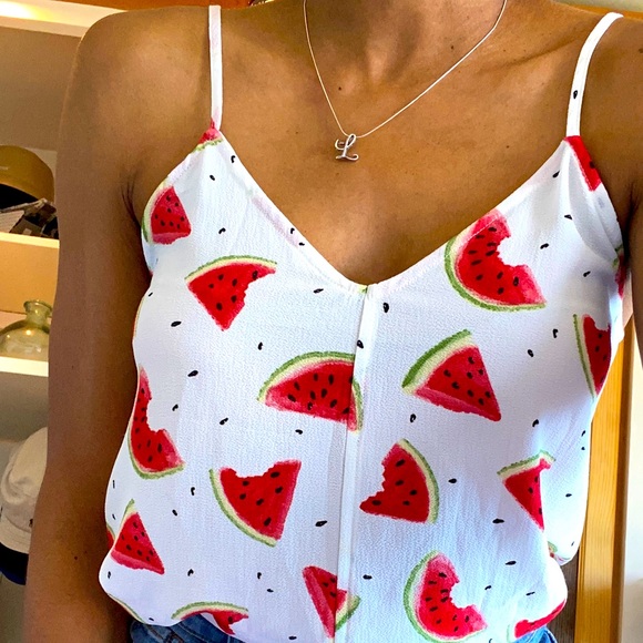 Pink Rose | Tops | Watermelon Print | Poshmark